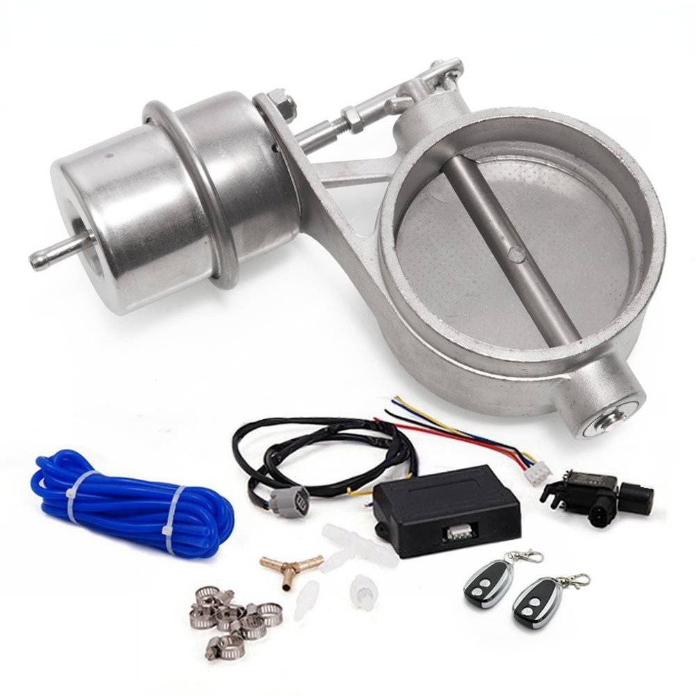 Exhaust Control Valve Set with Vacuum Actuator CUTOUT 70mm Pipe CLOSE ...
