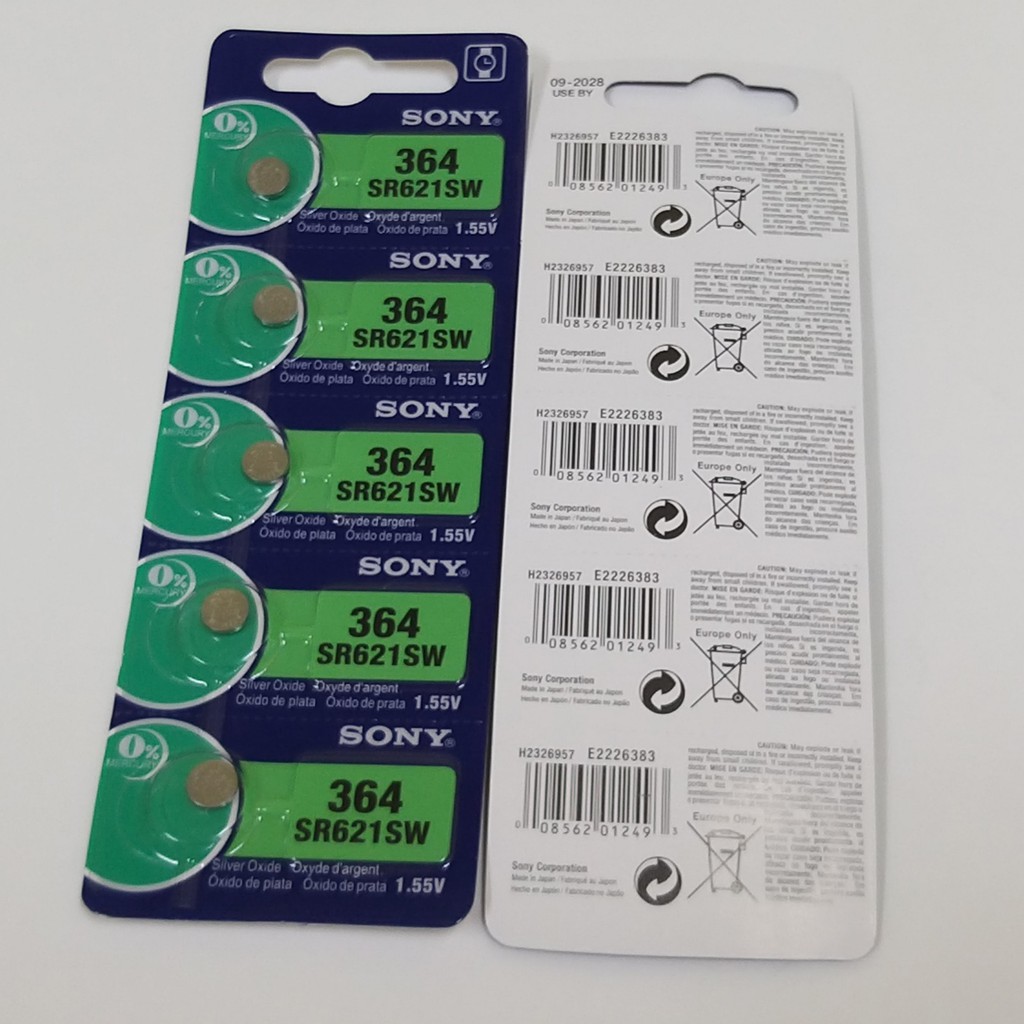 SONY 364 SR621SW Cell Battery 1.55V Coin Lithium Watches 1 Biji / 1 ...