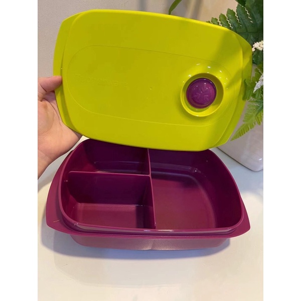 💓READY STOCK💓 100% ORIGINAL Tupperware Reheatable Divided Lunch Box Set ...