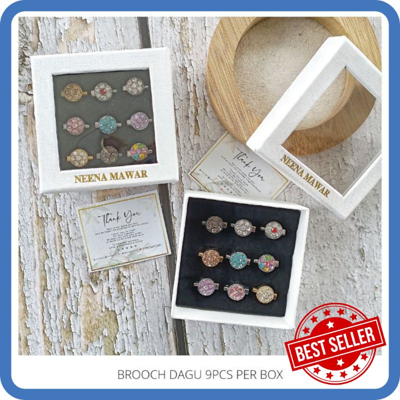 [9PCS] Baby Brooch Dagu Cubic Zirconia | Pin Tudung | Kerongsang dagu ...