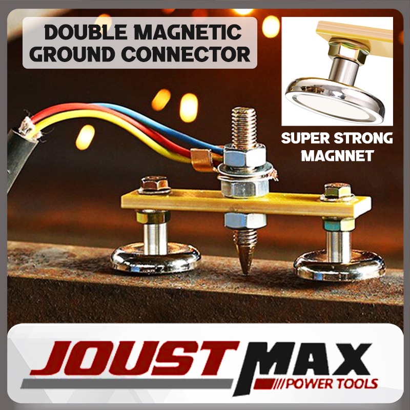 DOUBLE HEAD MAGNETIC GROUND CONNECTOR SUPER STRONG MAGNETIC FOR WELDING ...