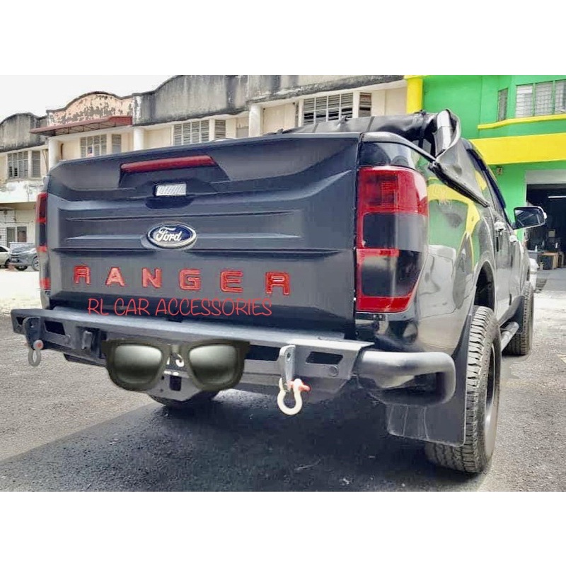 Ford ranger T6 T7 T8 rear bonnet trunk cover guard garnish bumper ...