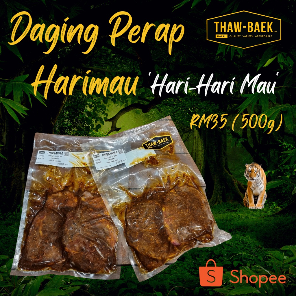 DAGING PERAP THAWBAEK PREMIUM DAGING PERAP HARIMAU HARI HARI MAU 100% ...