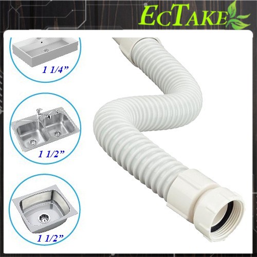 [ECTAKE] PVC Flexible Bottle Trap for Bathroom Basin (1 1/4") or ...