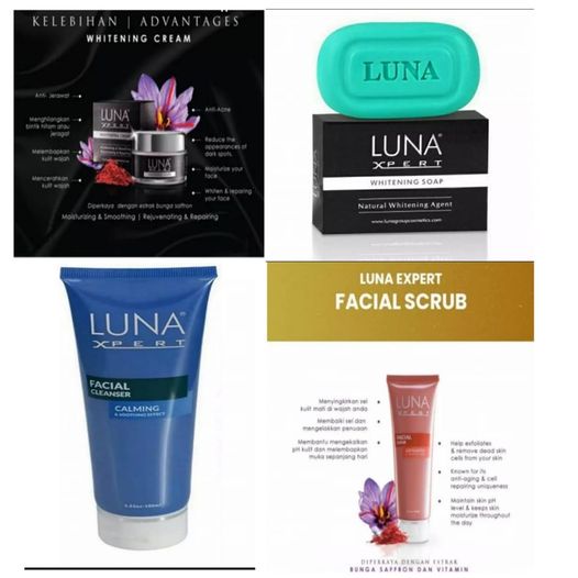 LUNA XPERT WHITENING CREAM50 gm + CLEANSER 100 ml + SOAP + SCRUB 100 ml ...