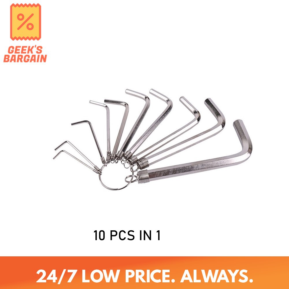 10 PCS L shape allen key set | Shopee Malaysia