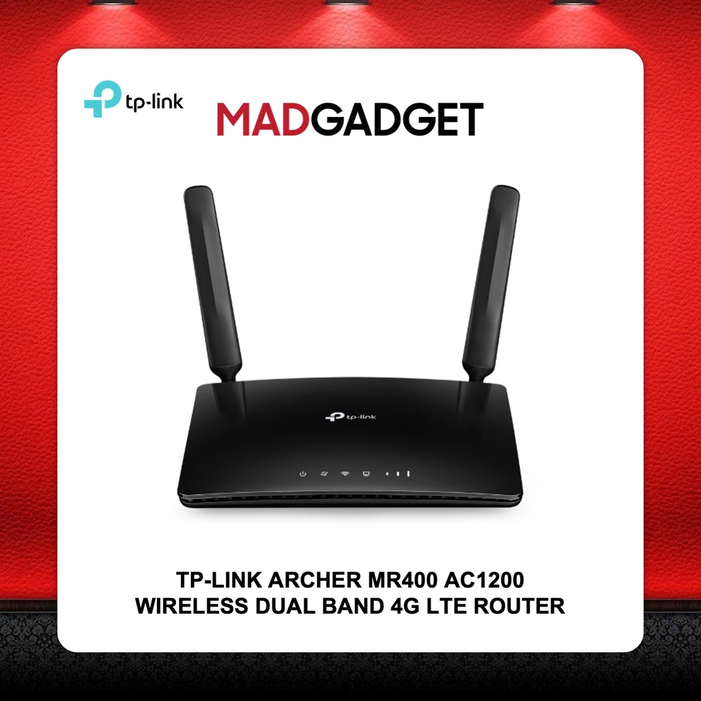 TP-LINK ARCHER MR400 AC1200 WIRELESS DUAL BAND 4G LTE ROUTER | Shopee ...