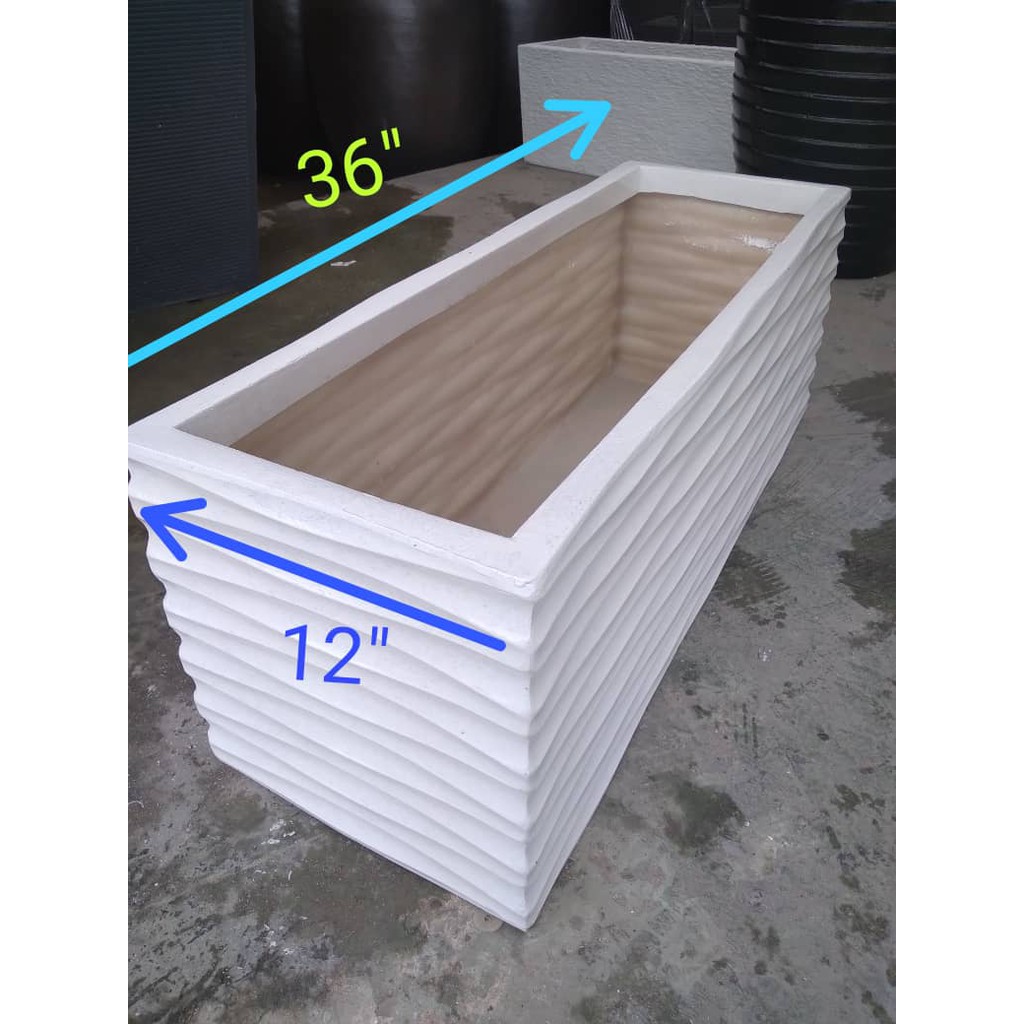Pasu Fibreglass Saiz 12"x36"x 13" Tinggi (30 x90 x 32cm) | Shopee Malaysia