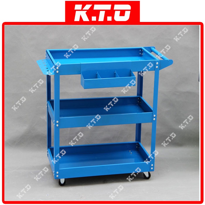 HEAVY DUTY 3 LAYERS SERVICE CART METAL STEEL 120KG GARAGE WORKSHOP ...