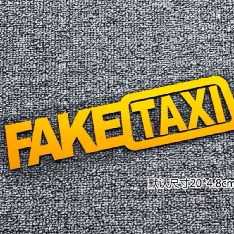 Reflective FAKE TAXI car sticker fake taxi sticker taxi drift sign ...