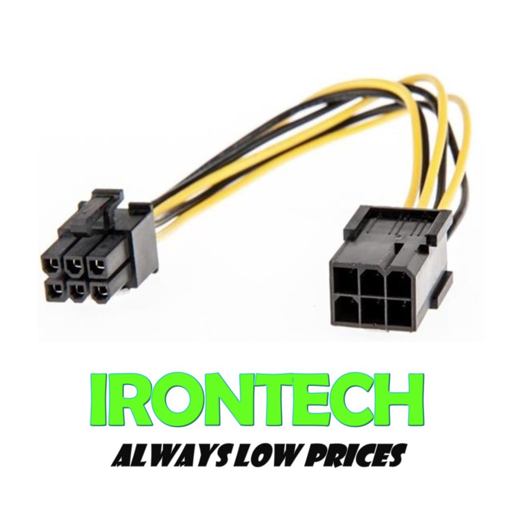 6pin Female to 6 pin Male PCIE Power Extension Cable Graphic Card PC ...