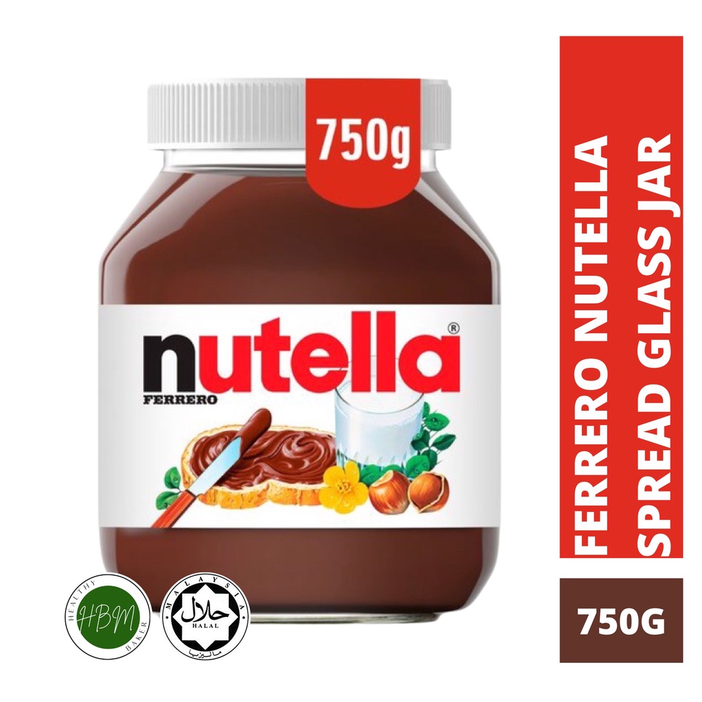Ferrero Nutella Spread Glass 750g Jar (Imported From Poland) | Shopee ...