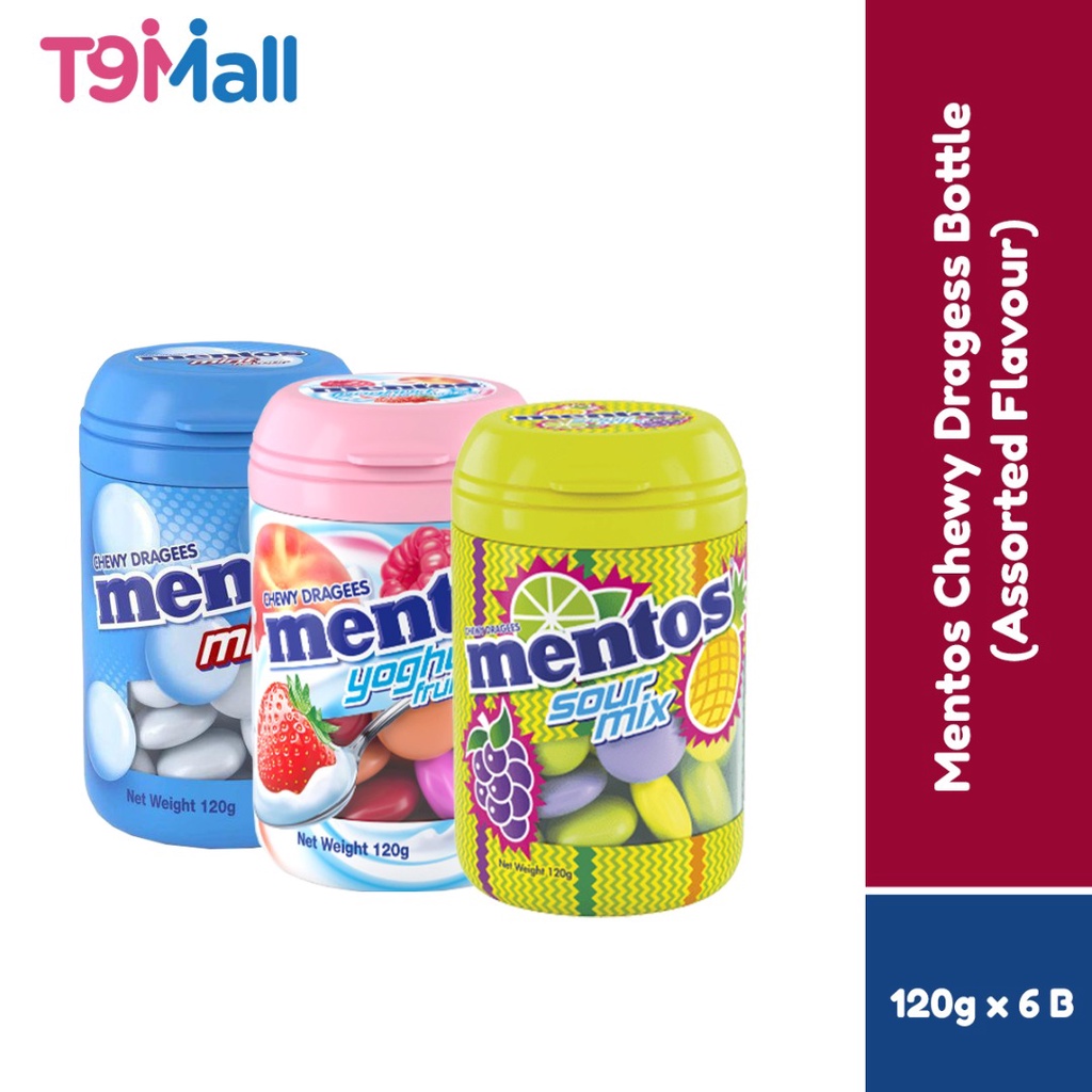 Mentos Chewy Dragess Bottle 120g x 6 Bottles (Assorted Flavour) | Shopee Malaysia