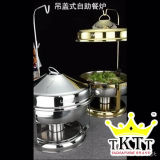 TKTT 42cm Hanging Bell Dome Chafing Dish Buffet Serving Golden Bell ...