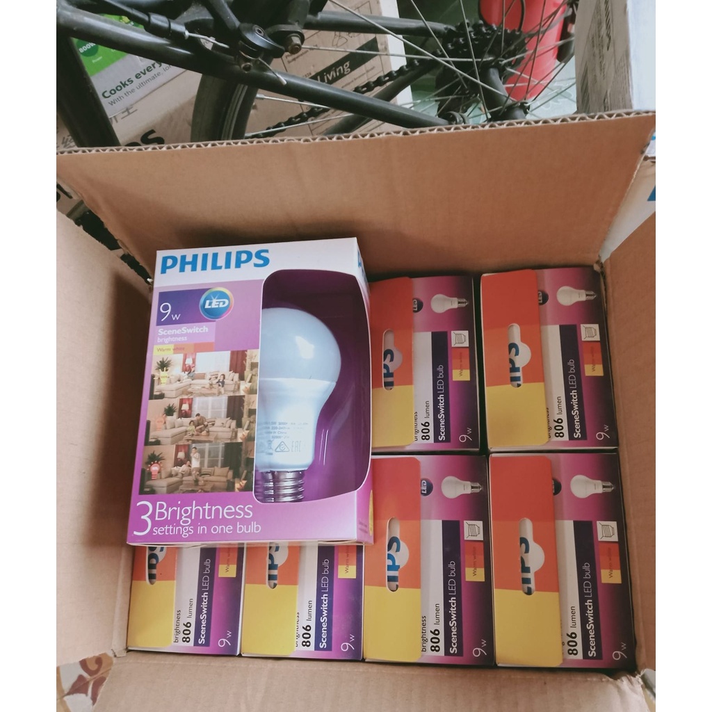 Philips LED Scene Switch Bulb 3 Lighting Levels 9W | Shopee Malaysia