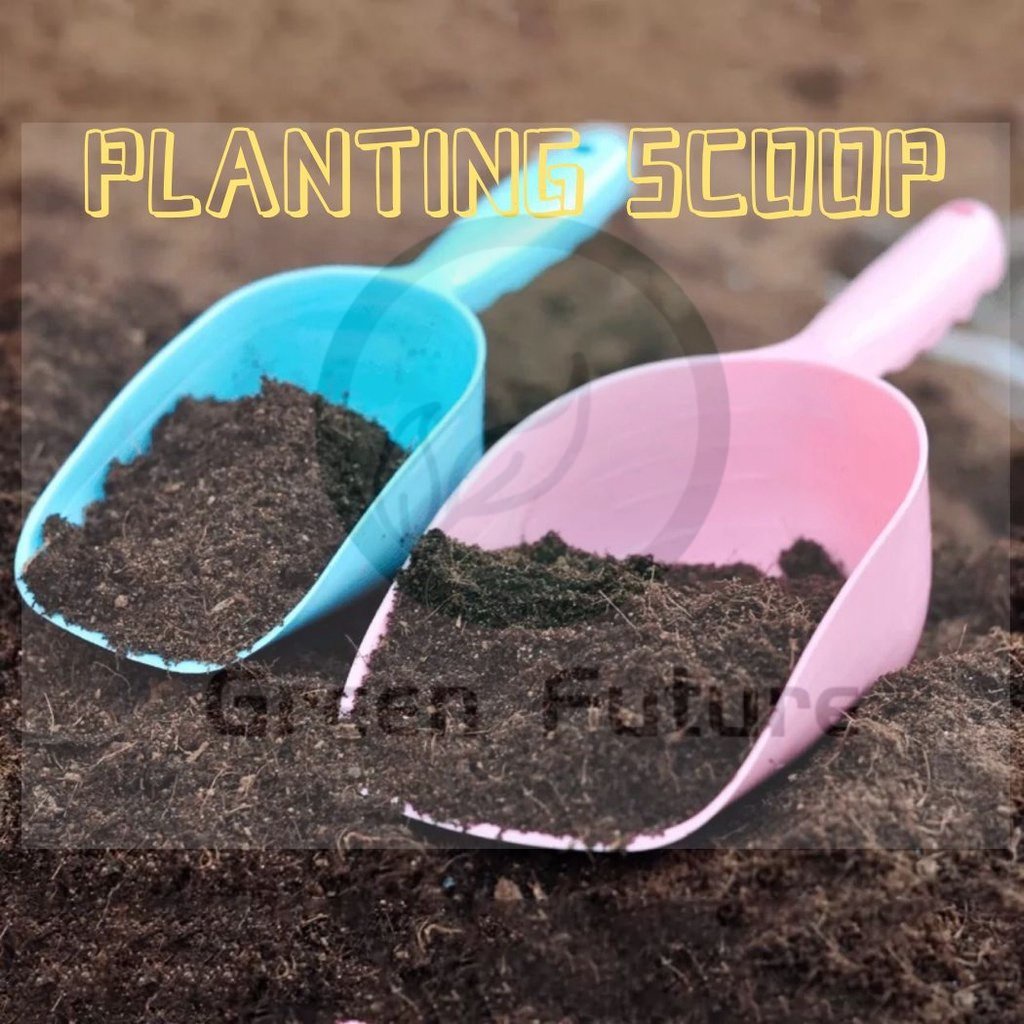 Gardening Plastic Soil Shovel Hand Scoop Penyodok Tanah 彩色筒铲 种植工具 铲子 园艺 ...