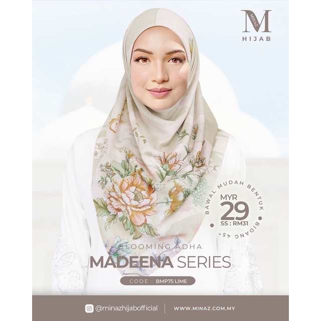Madeena Lime (Free Brooch) | Shopee Malaysia
