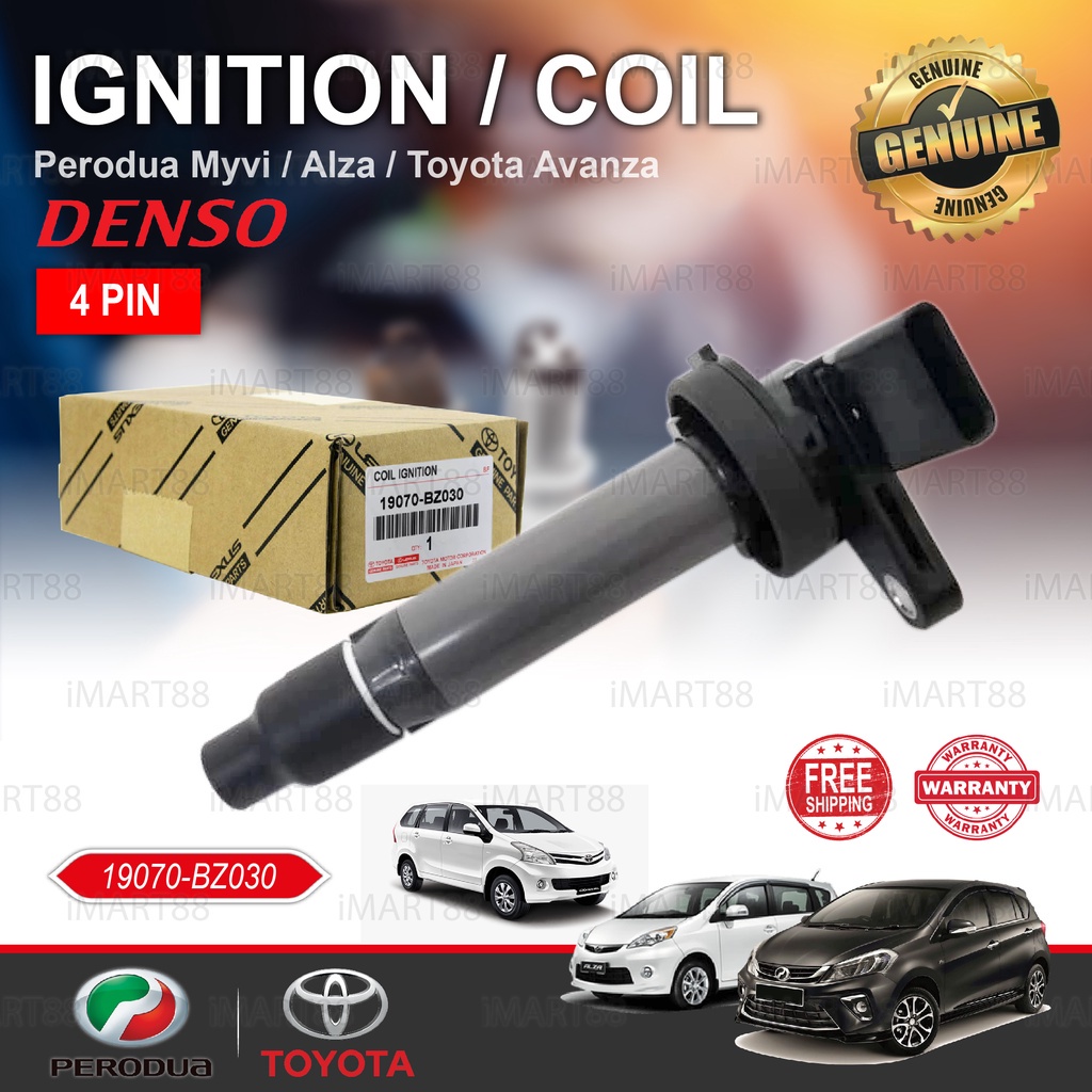 Toyota AVANZA Perodua MYVI ALZA KEMBARA IGNITION PLUG COIL 19070-BZ030 ...