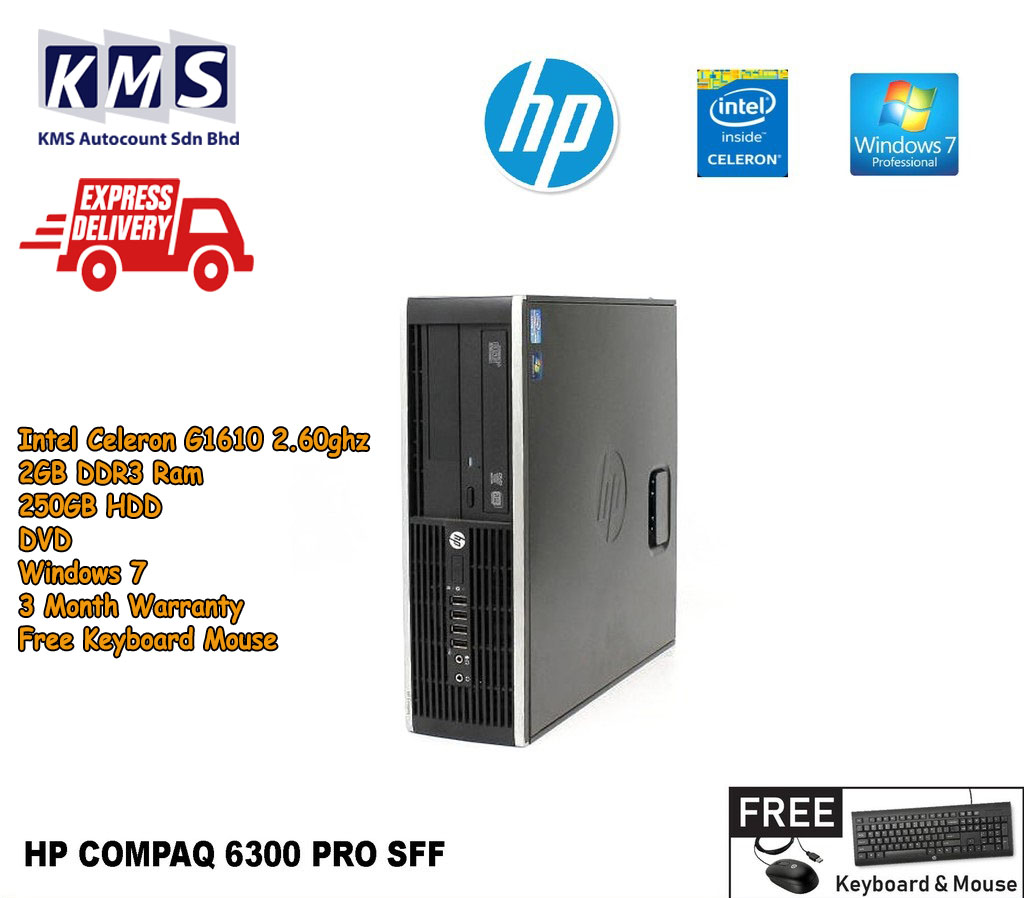 (Refurbished Desktop) HP Compaq 6300 Pro SFF / core 2 duo / 2GB DDR3 ...