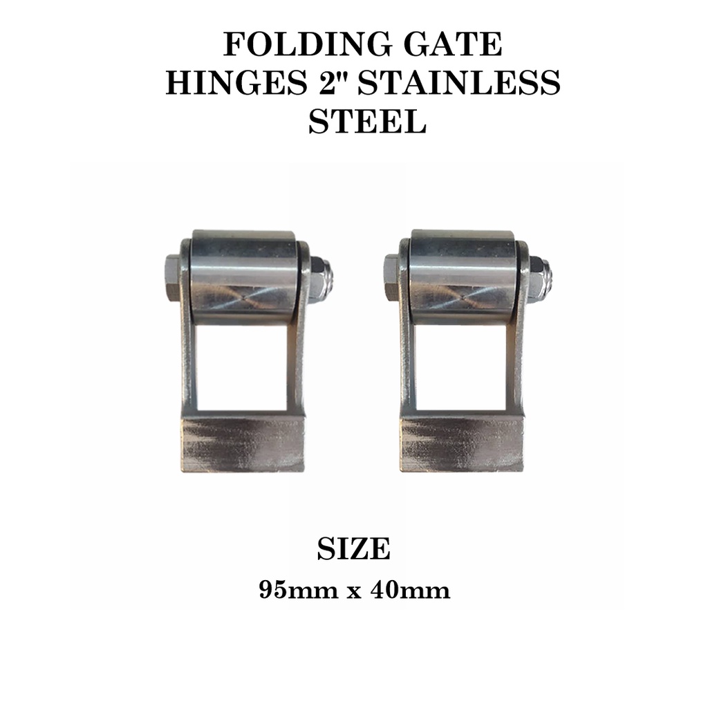 FOLDING GATE HINGES 2" STAINLESS STEEL | Shopee Malaysia