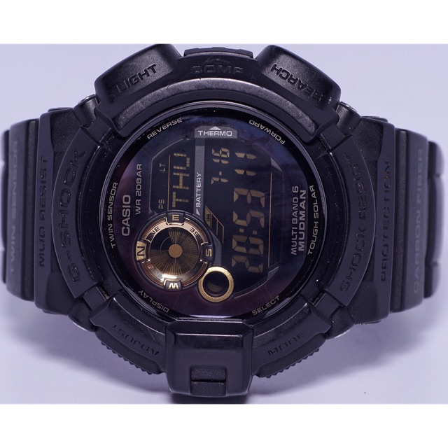 Casio G-Shock GW-9300 Gold Black Mudman Solar Waveceptor Carbon Fiber ...