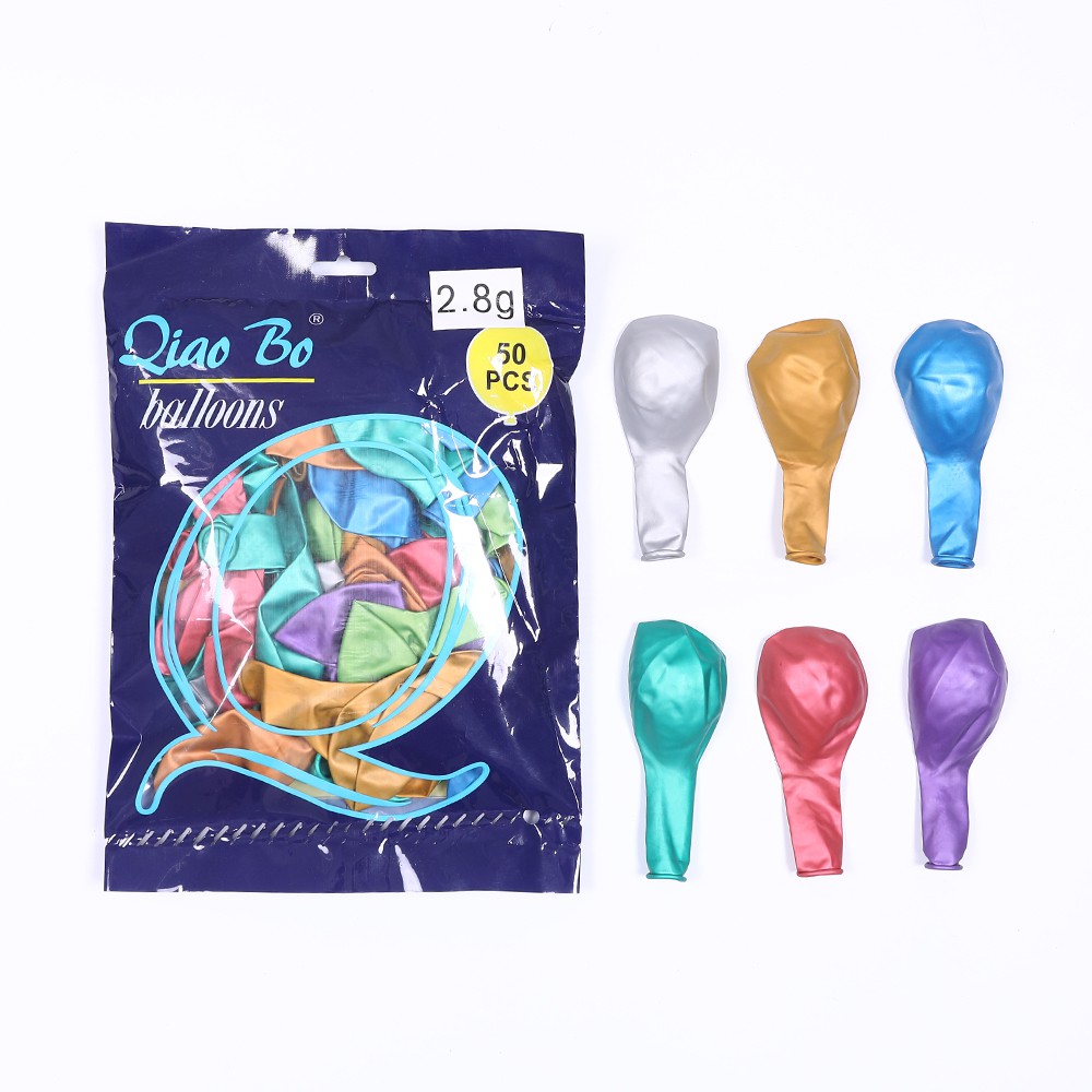 Qiaobo 12inch 10pcs 50pcs 100pcs Metallic Gold Silver Green Purple ...