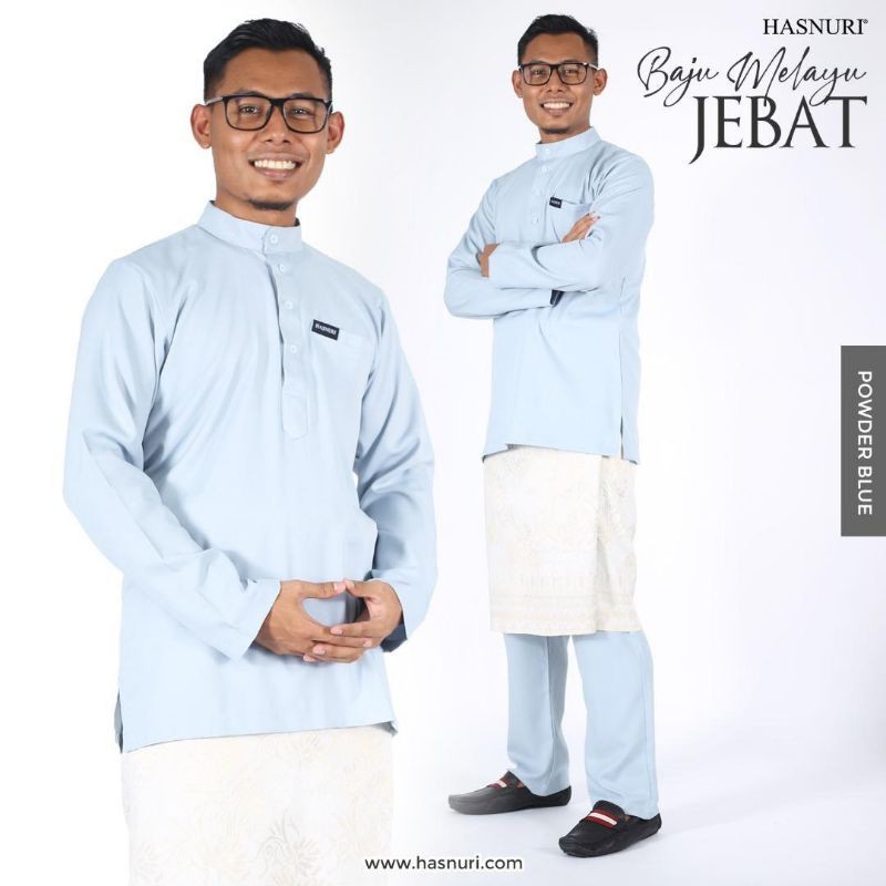 Baju Melayu Jebat HASNURI Moden/Minimal/Regular Fit/Cekak Musang/Welt ...