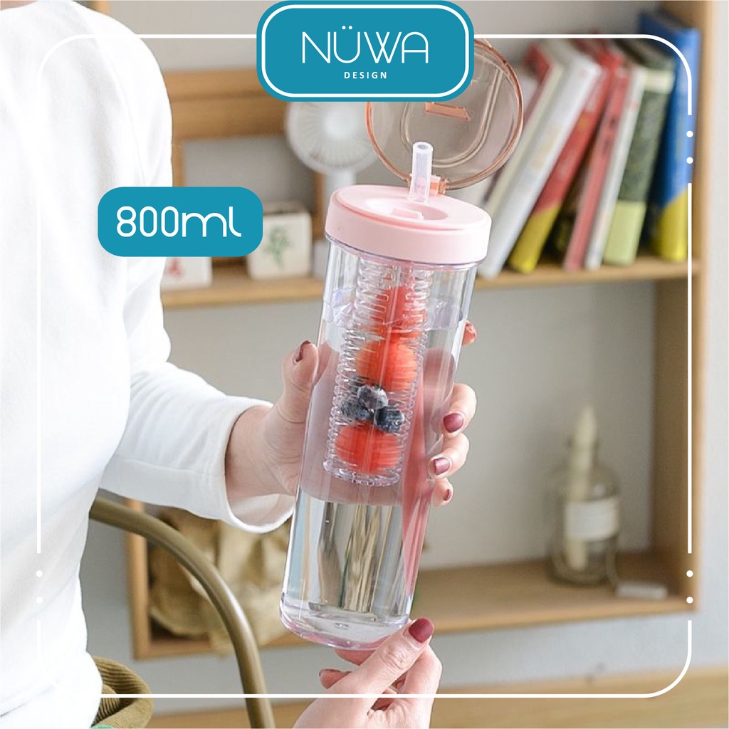 NUWA Kira Water Bottle 800ml Botol Air Transparent Bottle 700ml Outdoor ...