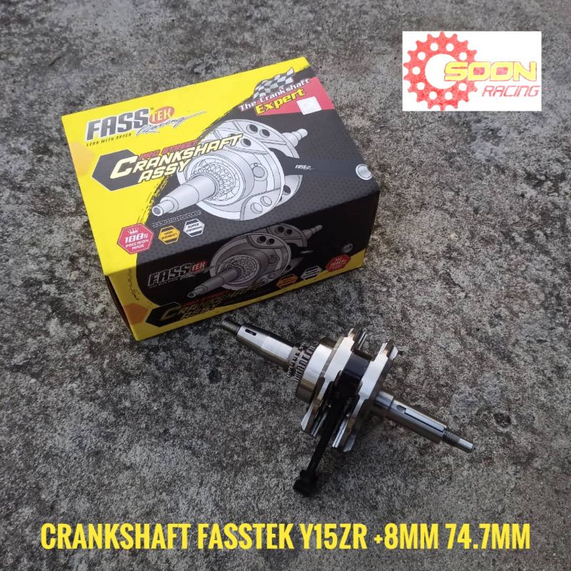 Y15ZR CRANKSHAFT FASSTEK JET UP 8MM TOTAL STROKE 74.7MM ROD 111L 117L YAMAHA Y15ZR Y15 YSUKU V1 ...