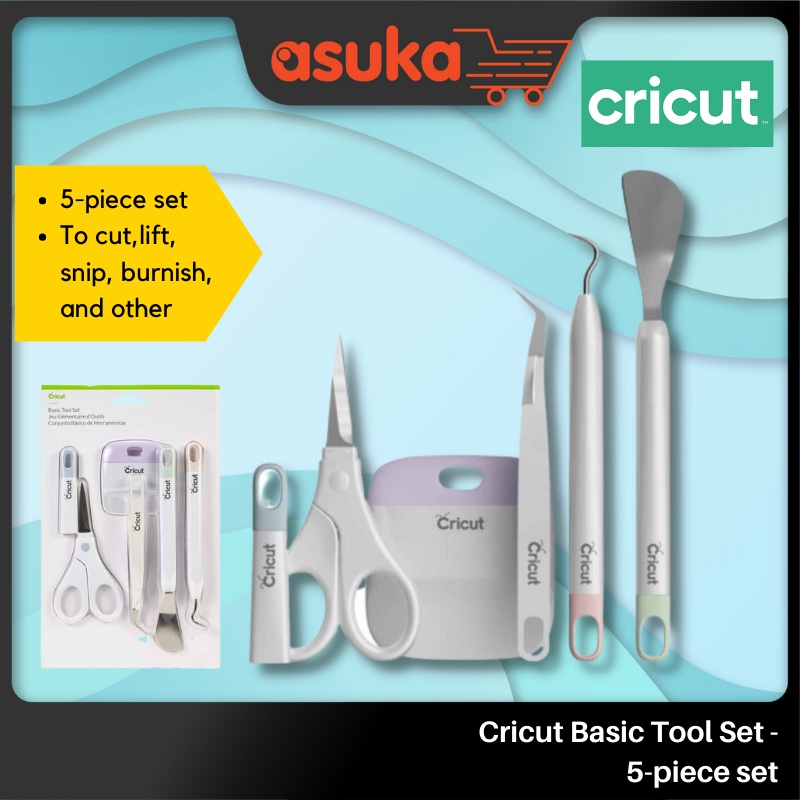 Cricut Basic Tool Set - 5-piece set includes essential tools you need to lift, snip, burnish ...