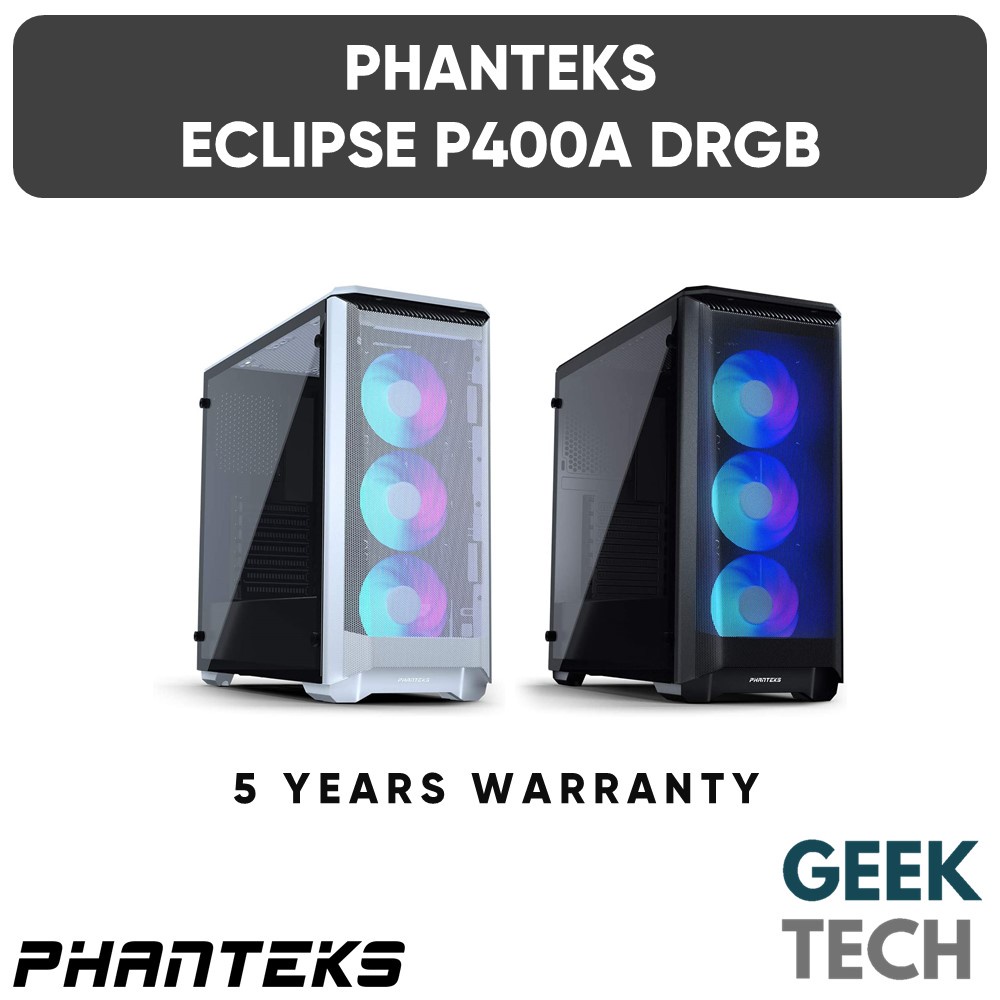 PHANTEKS Eclipse P400A Air Mesh Edition Mid Tower Tempered Glass ATX ...