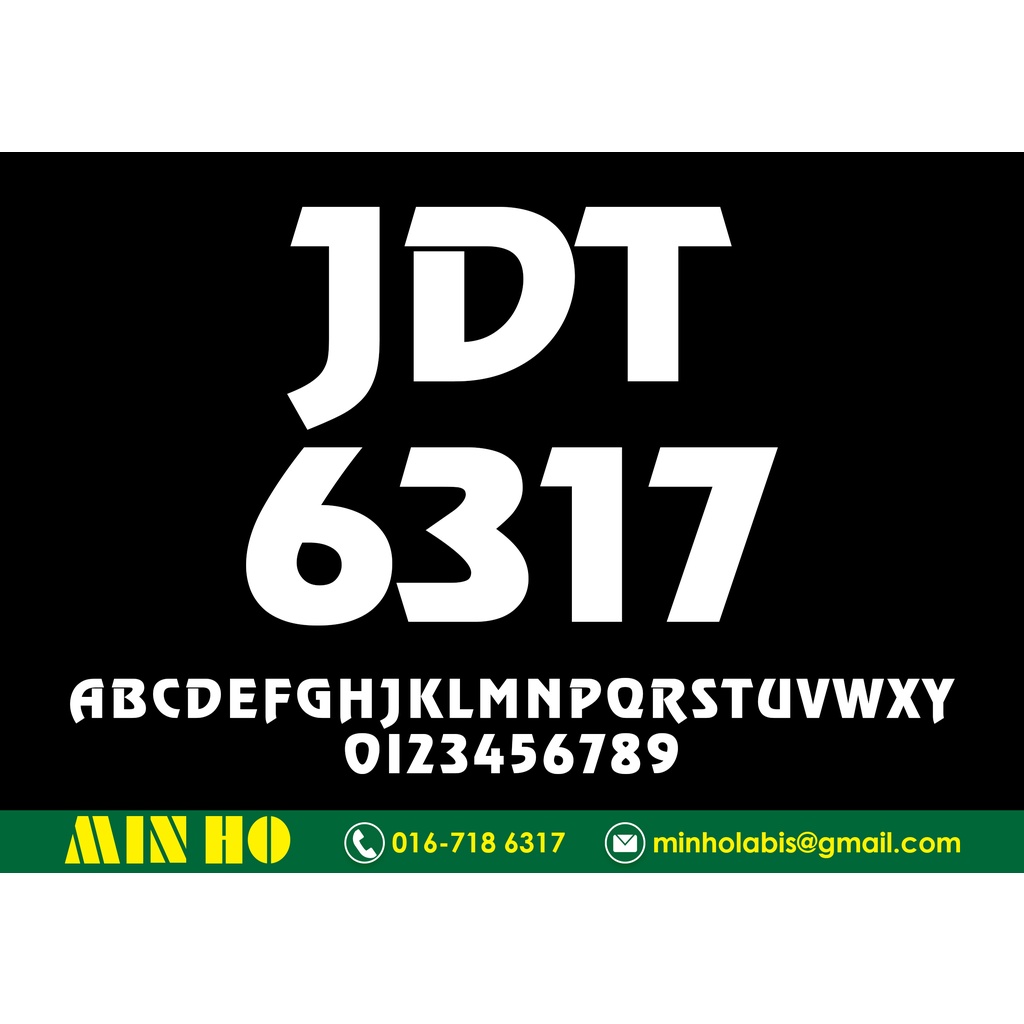 Number Plate Bulat Motorcycle Sticker (Custom Design) Motor | Shopee ...