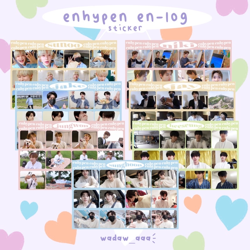 Sticker enha en log KISSCUT (udh Cut) jake sunghoon jay sunoo jungwon ...