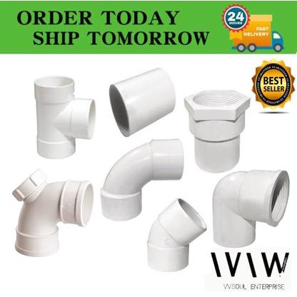 40mm UPVC White Pipe Fitting/ Tee- Socket- P/T Socket- P/T Elbow- Elbow ...
