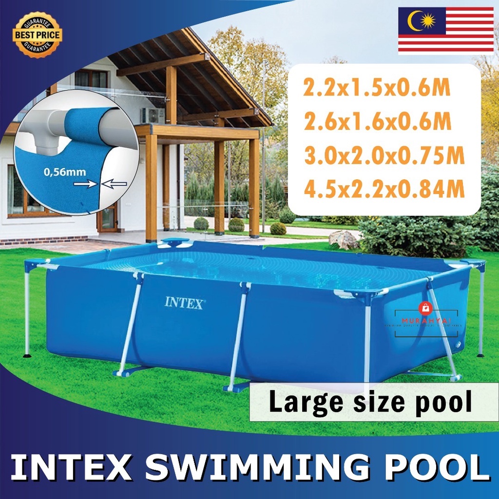 Intex swimming pool Bestway large Kolam renang besar Intex rectangular ...