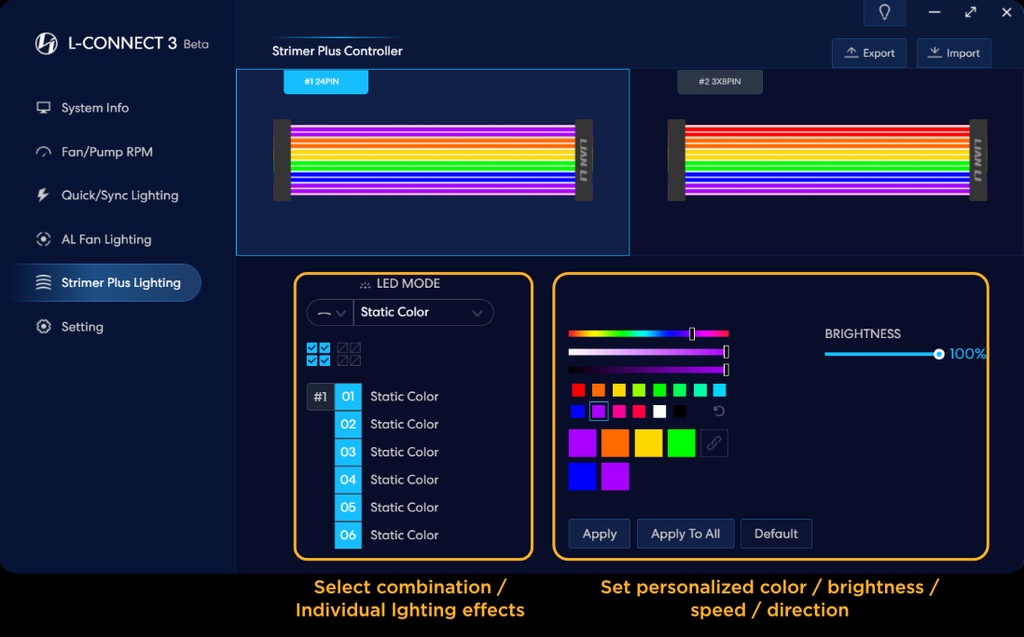 Lian Li L-Connect 3 ARGB Controller Strimer Plus & L-Wireless & UNI HUB ...