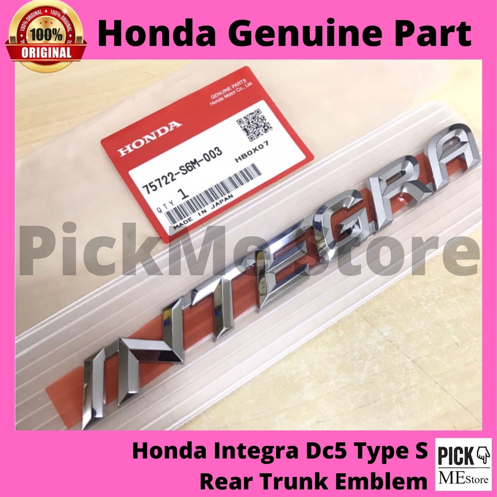 Honda Genuine Integra Dc5 Type S Rear Trunk Emblem | Shopee Malaysia