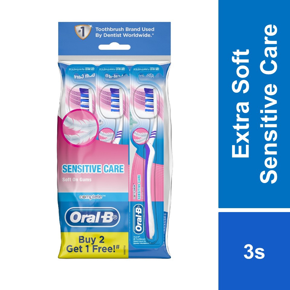 Oral-B Complete Sensitive Care Extra Soft Manual Toothbrush In PolyBag ...