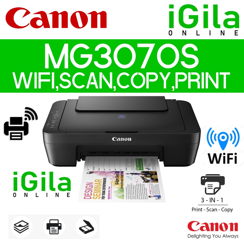 CANON E470 MG3070S MG2577S TS307 E410 E3370 COLOR INKJET PRINTER. E410 ...
