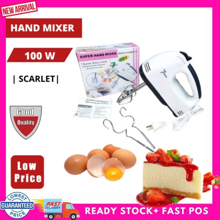 👉READY STOCK👉🇲🇾7 Speeds Hand Baking Mixer Electric Bake Cake Kitchen ...