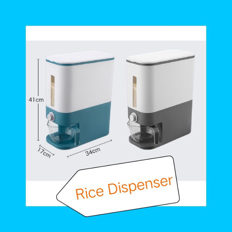 Rice Dispenser with Rinsing Cup Bekas Beras Viral Smart Rice Dispenser ...