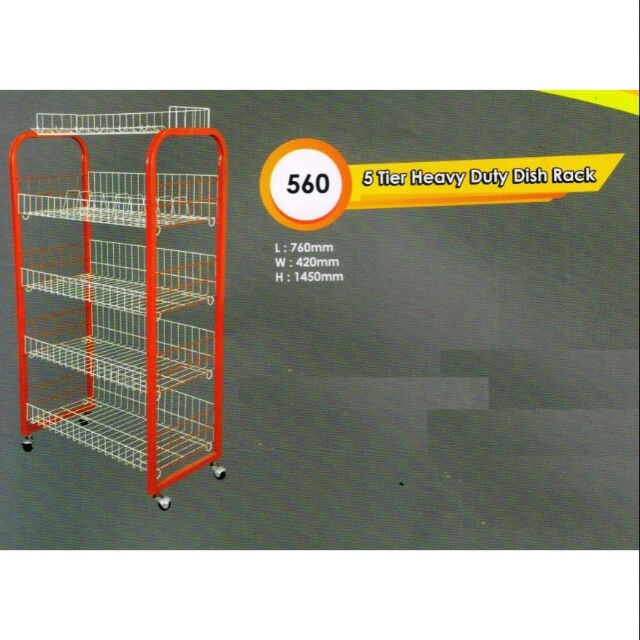 5 Layer Heavy Duty Rack /5 Tier Heavy Duty Rack / Heavy Duty 5 Tingkat ...