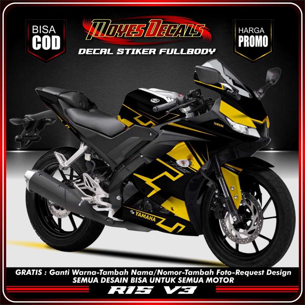 Decal R15 V3 Full Body Sticker Yamaha R15 V3 Full Body Dekal R15 V3 ...
