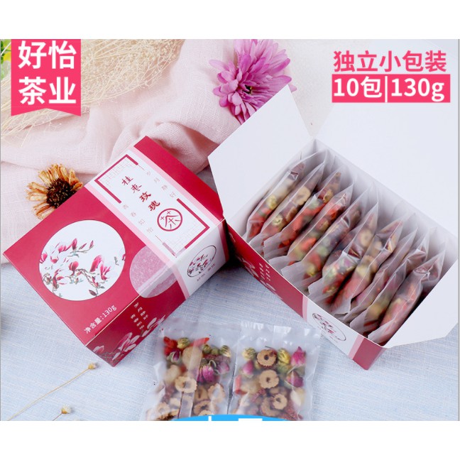 [130g/10packs]桂枣玫瑰茶 桂圆红枣枸杞茶 养生花茶 养颜花茶 /Teh Bunga No sugar Sugar free ...