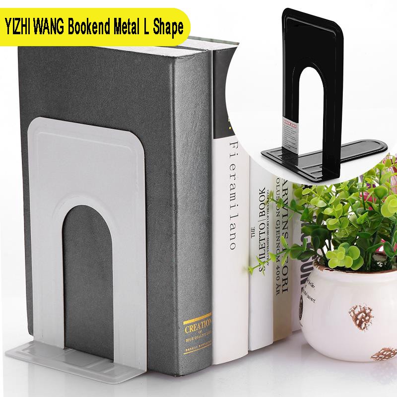 YIZHI WANG Bookend / Book stand Metal L Shape 6.5'' / 8'' | Shopee Malaysia