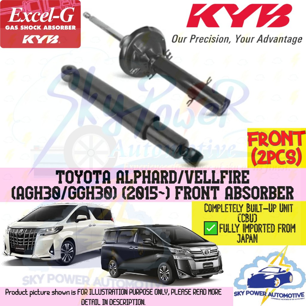 TOYOTA ALPHARD / VELLFIRE (AGH30 / GGH30) (2015~) KAYABA (KYB) EXCEL G GAS SHOCK ABSORBER (FRONT ...