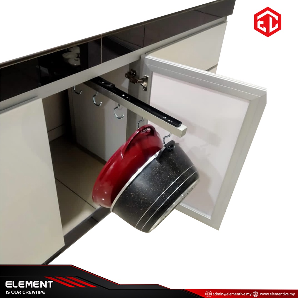 HANGING PULL OUT HOOK POTS AND PANS (HOOK TARIK GANTUNG PERIUK DAN ...