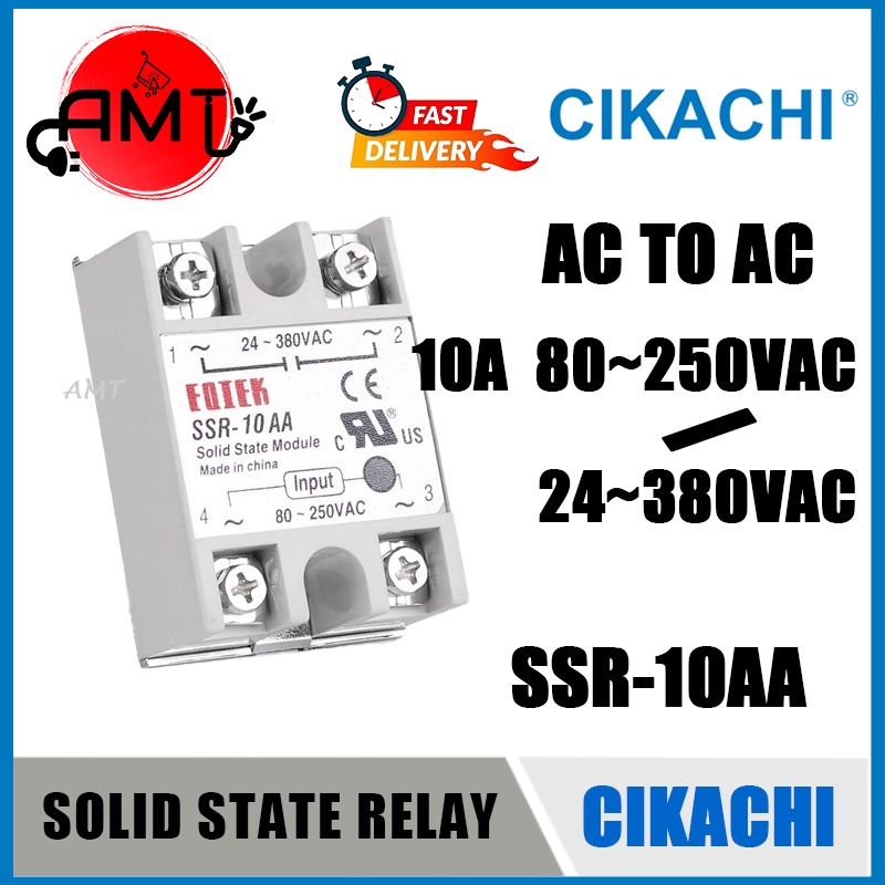CIKACHI FOTEK SSR-10AA 10A SOLID STATE RELAY AC TO AC | Shopee Malaysia