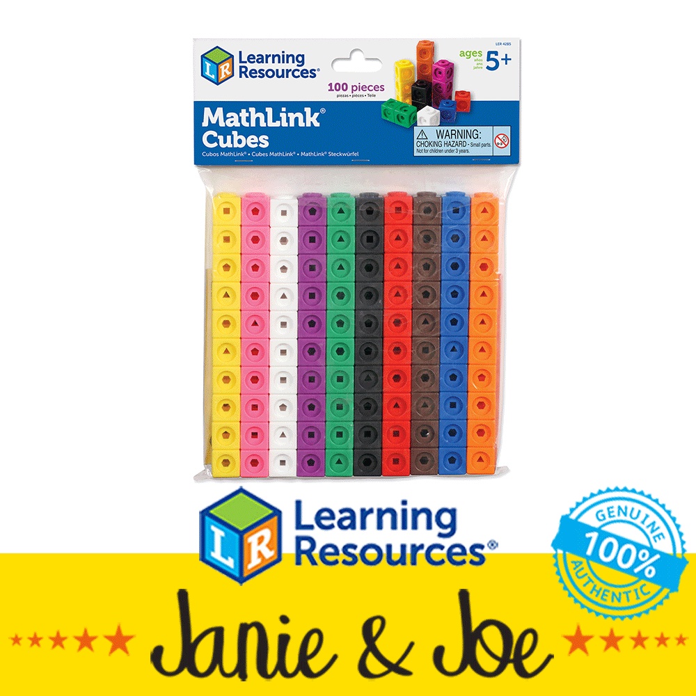 Learning Resources Mathlink Cubes (Set of 100)- Age 5-9, Maths ...