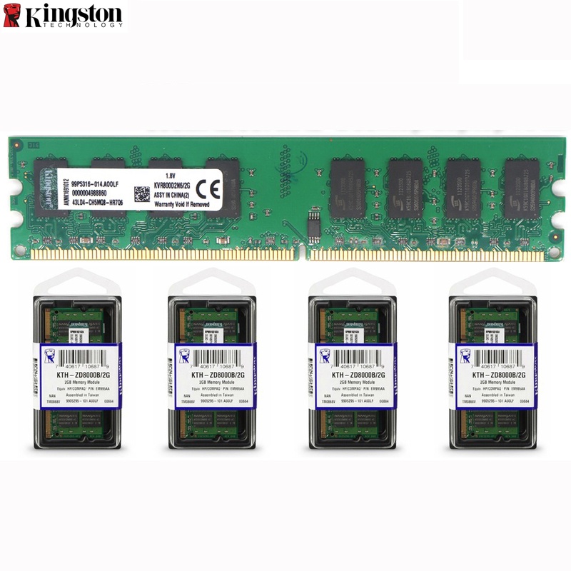 New Kingston DDR2 2GB 667Mhz 800Mhz 5300 6400 PC2 Desktop RAM/Laptop ...